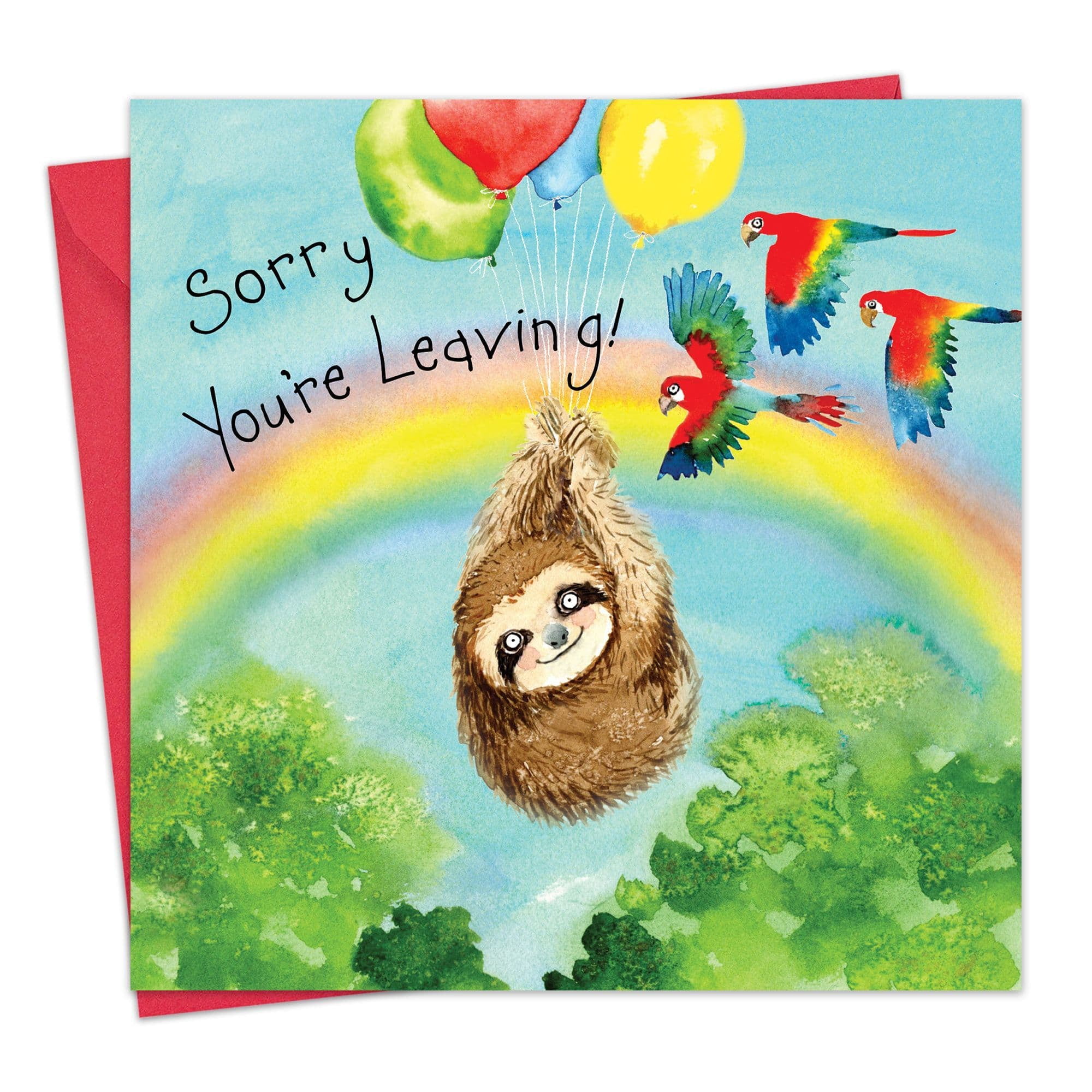Twizler Leaving Card - Sloth Sorry You're Leaving Greeting Card ...