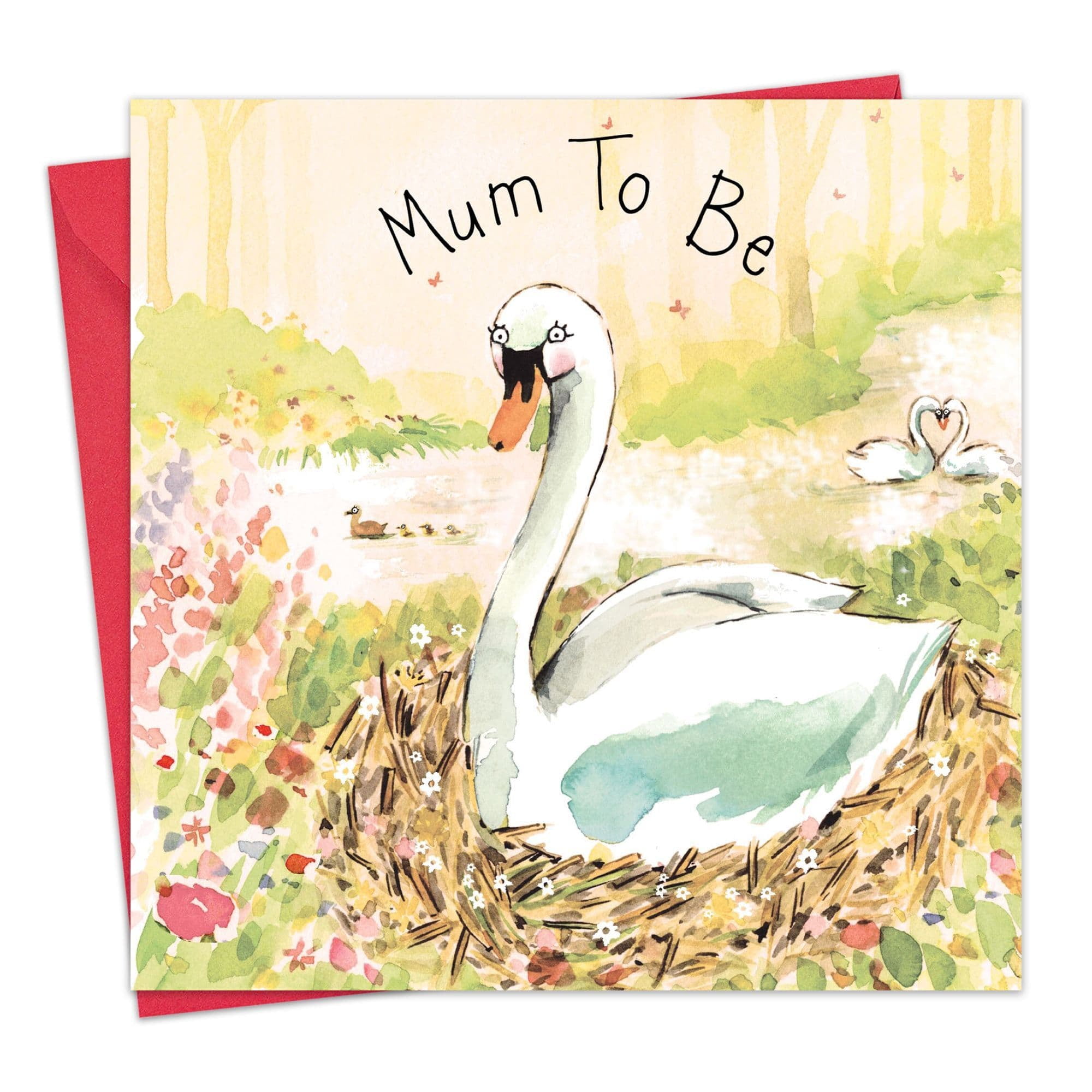 Twizler Mum to Be Card with Swan - Cute New Mum Greeting Card - Youâ re ...