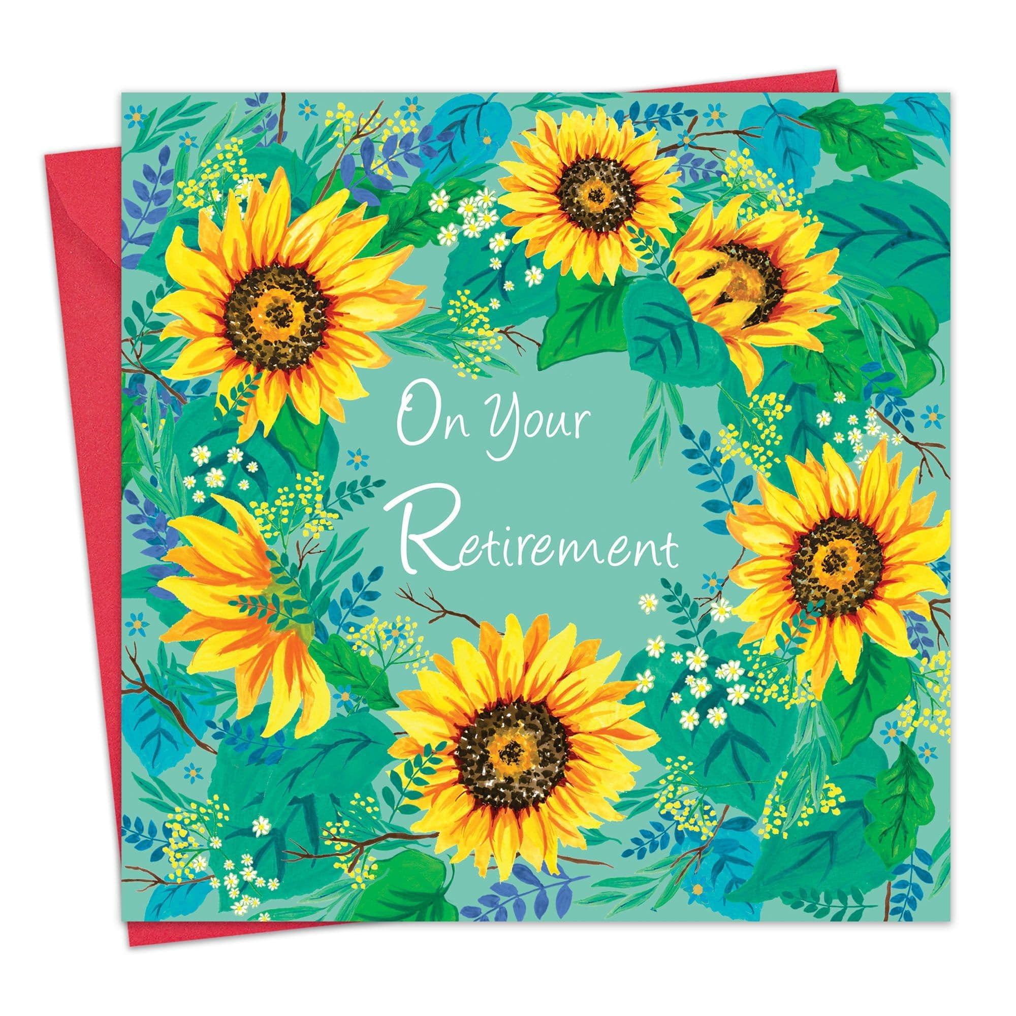 Twizler Retirement Card - Sunflowers Floral - Happy On Your Retirement ...