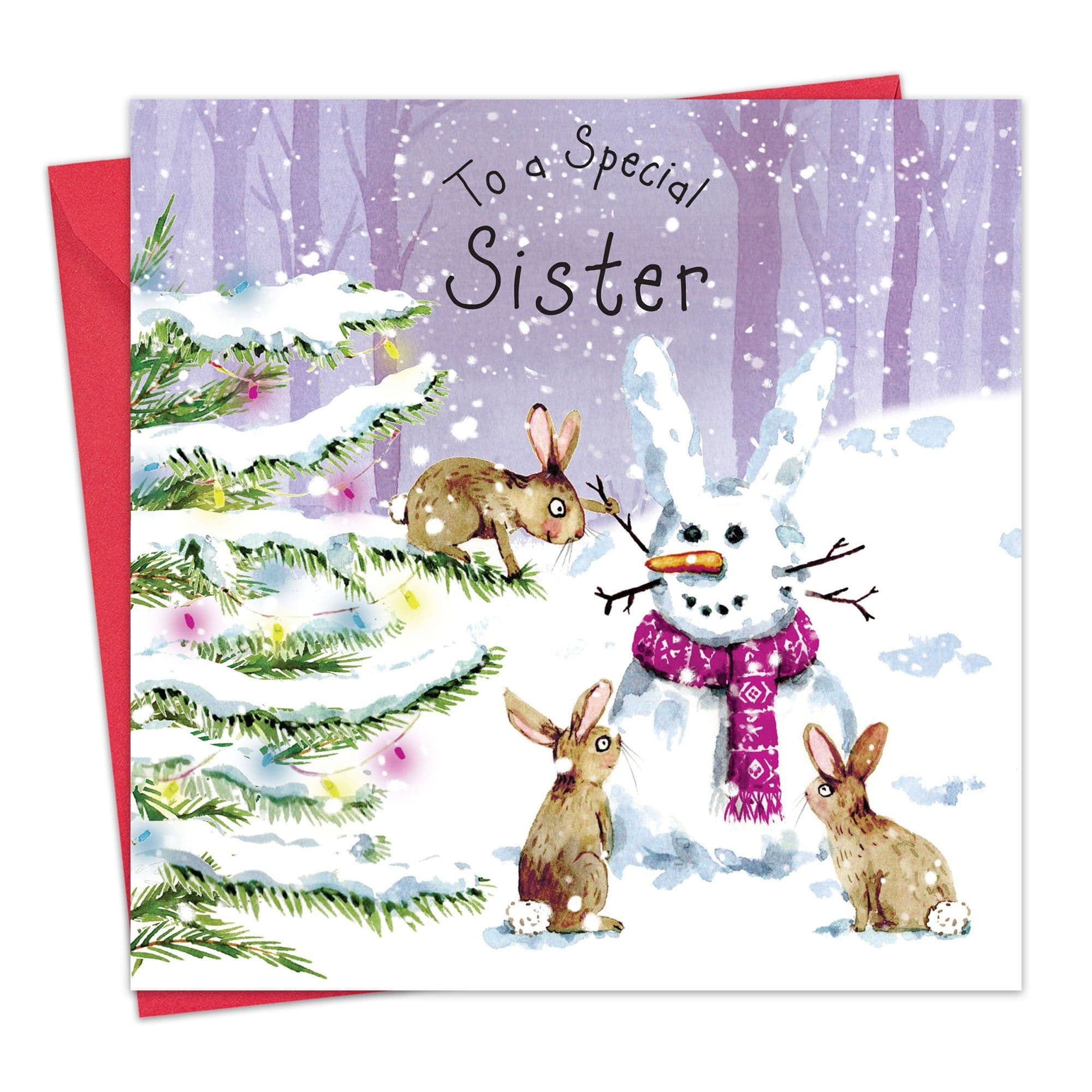 Twizler Sister Christmas Card - Sister Happy Xmas Card - Merry ...