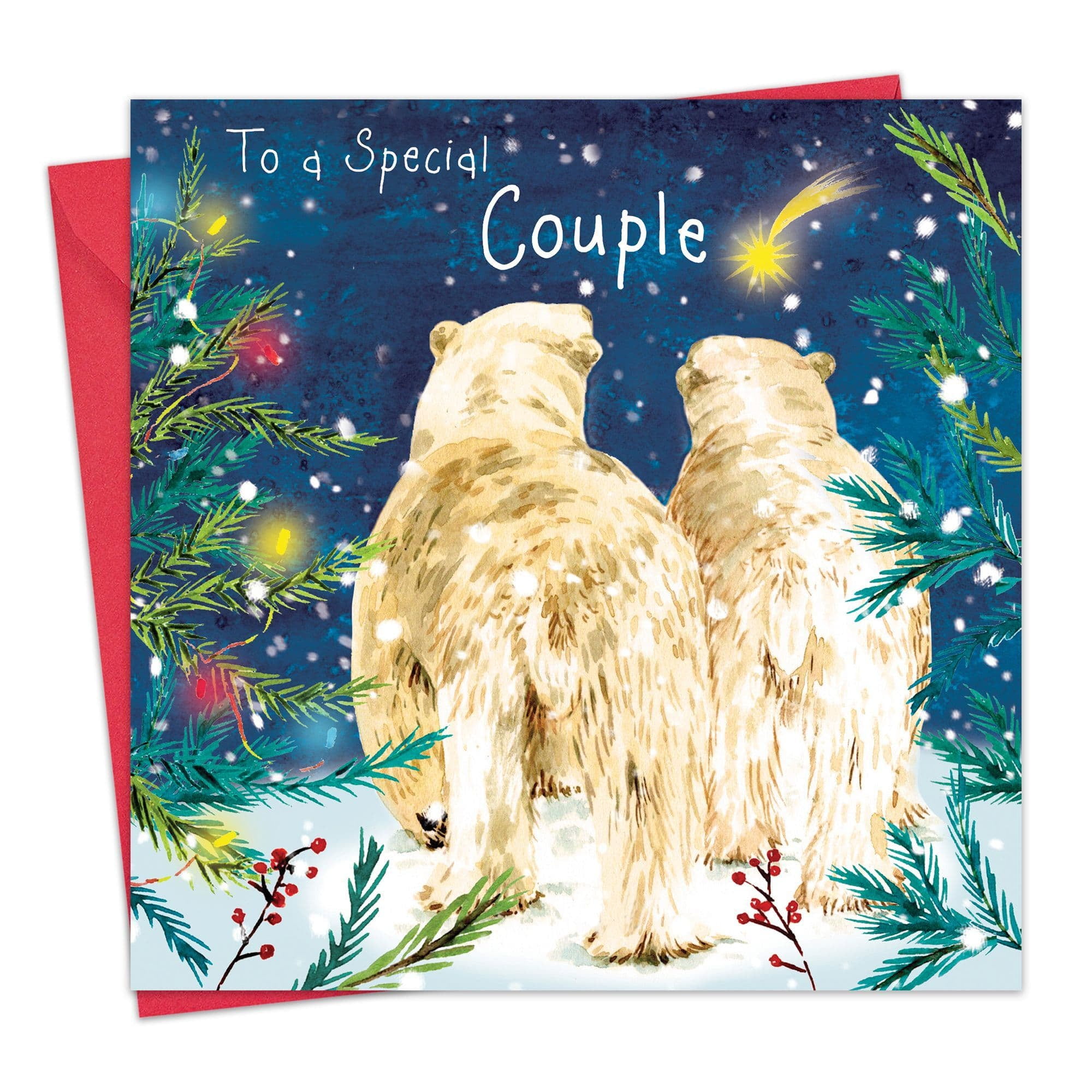 Twizler Special Couple Christmas Card - Happy Xmas Card for Couple ...