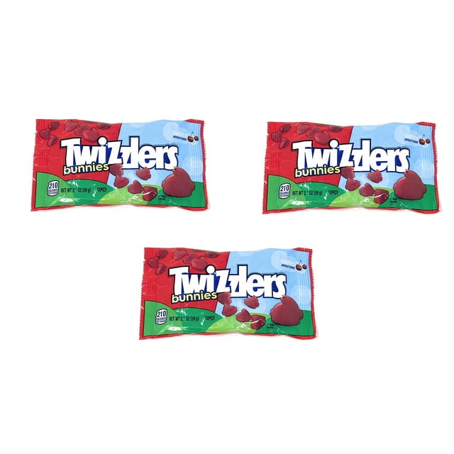 Twizzlers Cherry Bunnies Gummy Candy 2.1oz - 3 bags - Walmart.com
