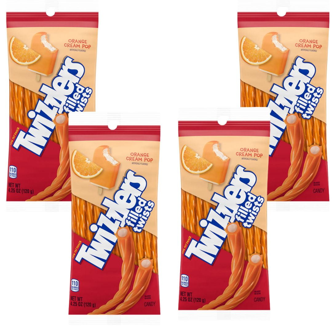 Twizzlers Orange Cream Pop 4.25 Oz Pack of 4 - Walmart.com