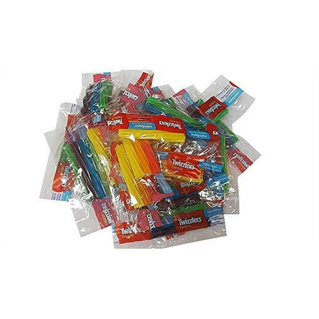 Twizzlers Twists Rainbow Wrapped Candy 2 Pounds Triple Twist Pack ...