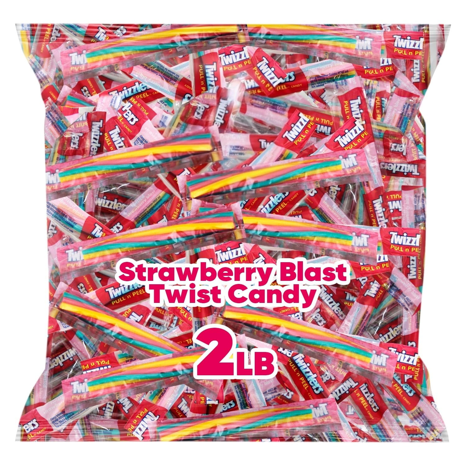 TwizzlersStrawberry Pull 'N' Peel XEF1 Licorice - 2lb Bulk Pack of ...
