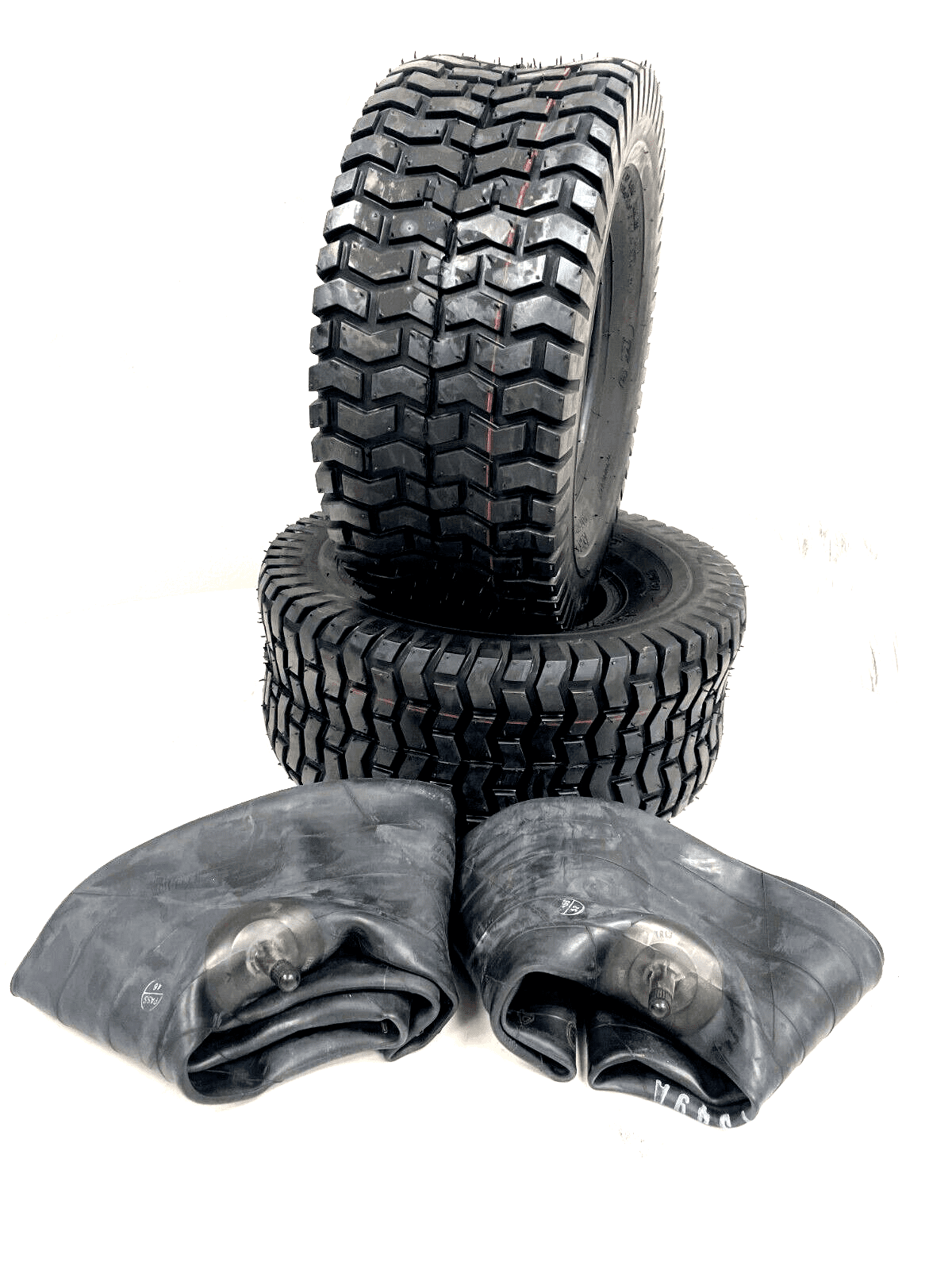 Two 15x6.00-6, Turf Tires W Tubes for Lawn Mower Tractor, Garden Grass ...