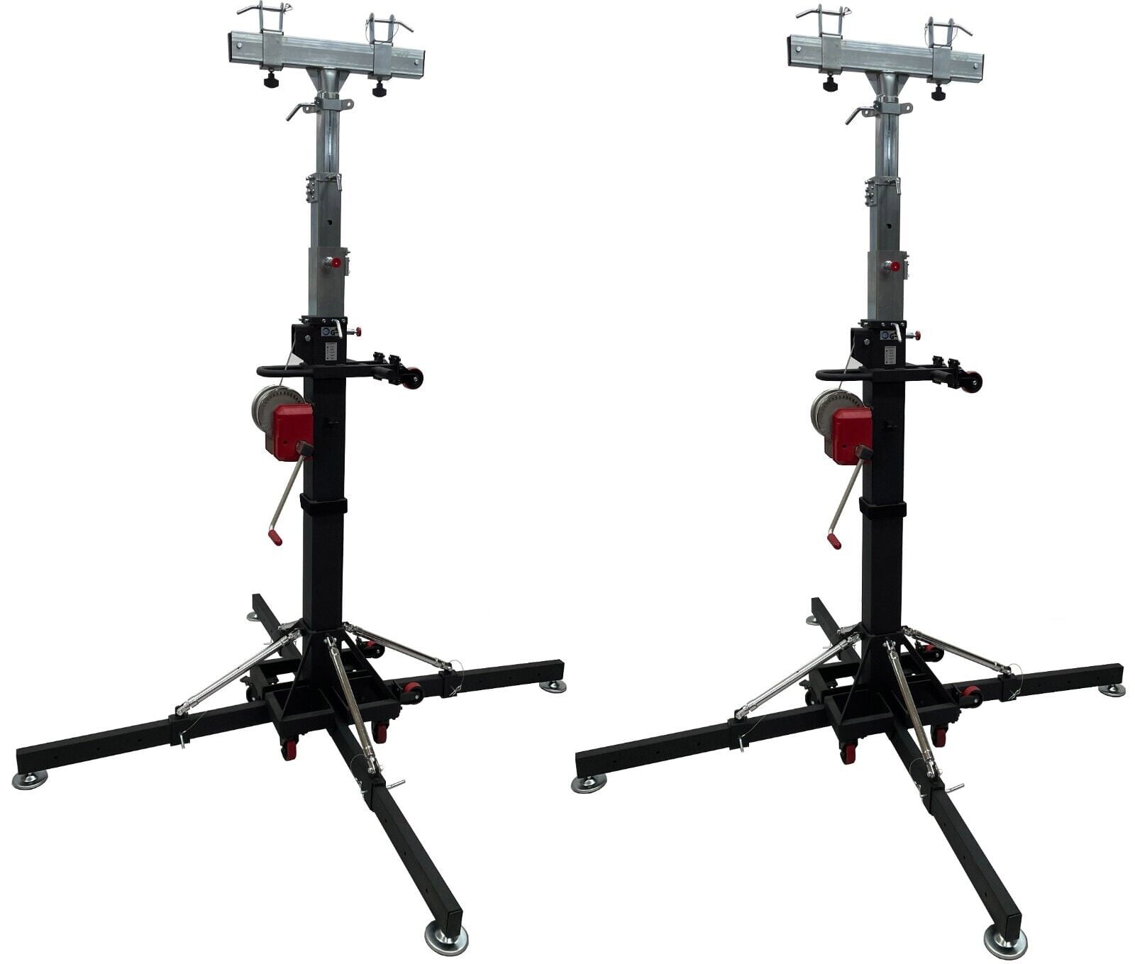 Two 18Ft Heavy Duty Tower Lifter Crank Lighting DJ Concert Stand W ...