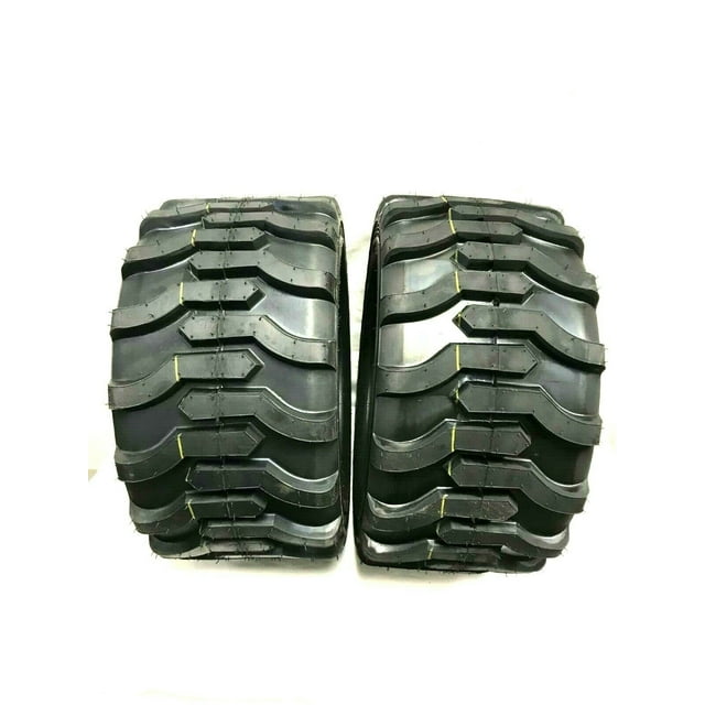Two 18x8.50-10 Lawn Tractor Mower Tires Lug R-4 Skid Steer Bar R4 ...
