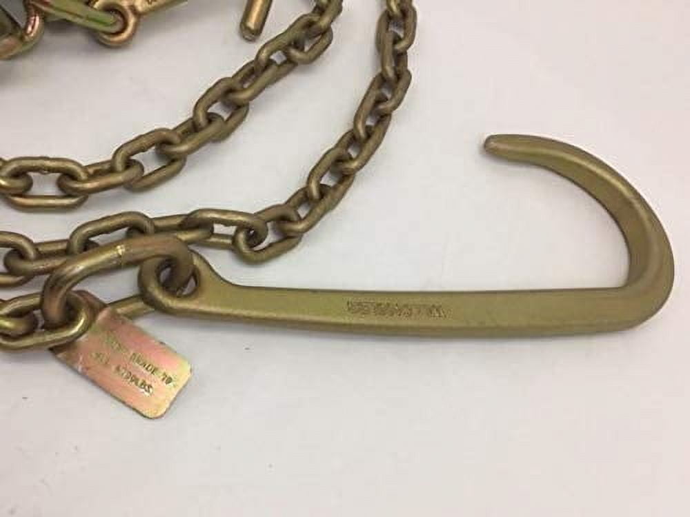 Two (2) 10' Tow Chain w/ 15" J Hook and Grab Hook, RT Hooks and Mini J ...