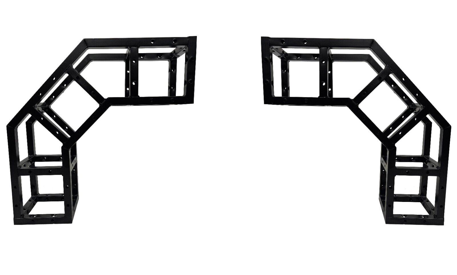 Two (2) 24" 2-Way Black 90 Degree Corners For 8" Square Section 8"x8 ...