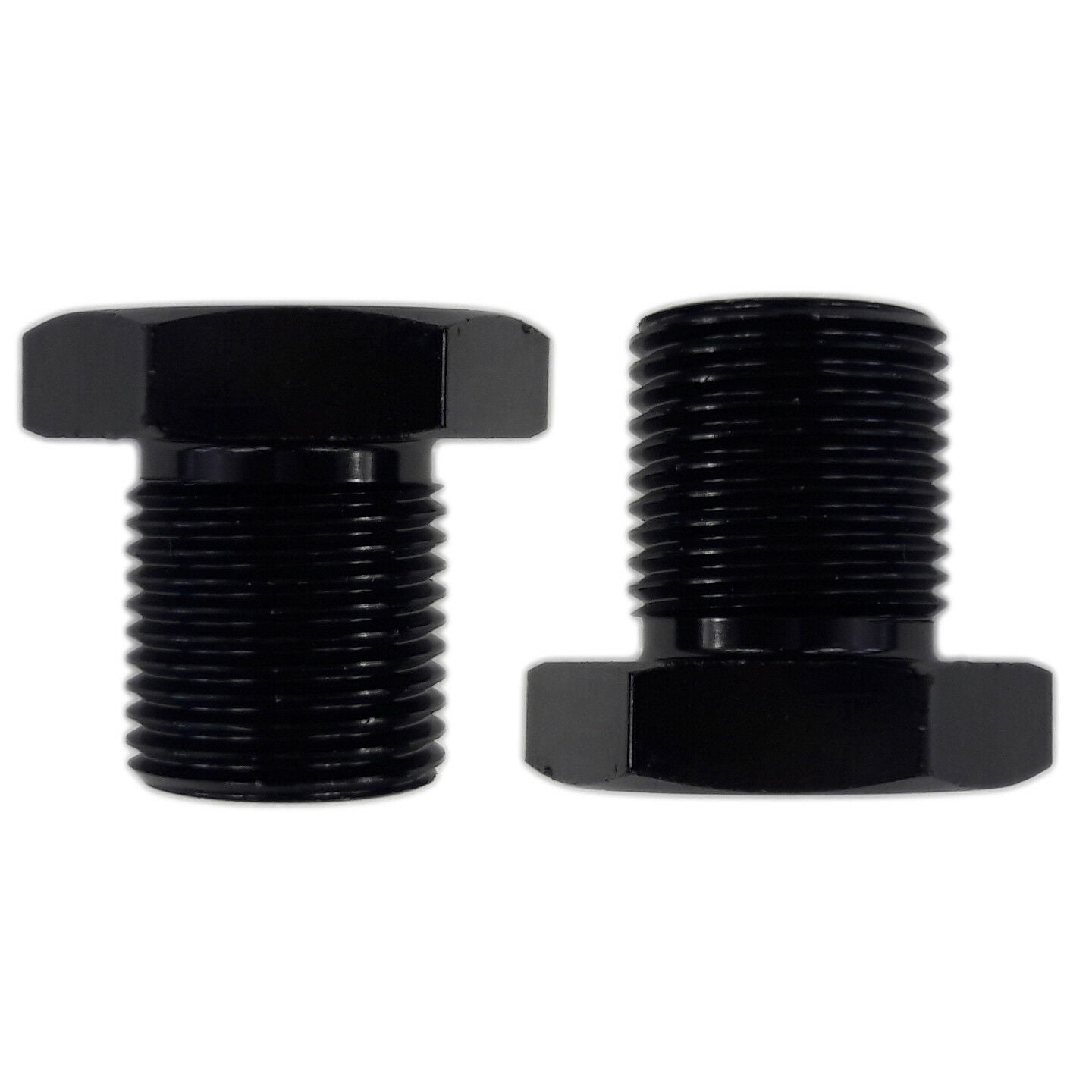 Two (2) Black Aluminum Oil Filter with 1/2-28 to 3/4-16 Threading ...