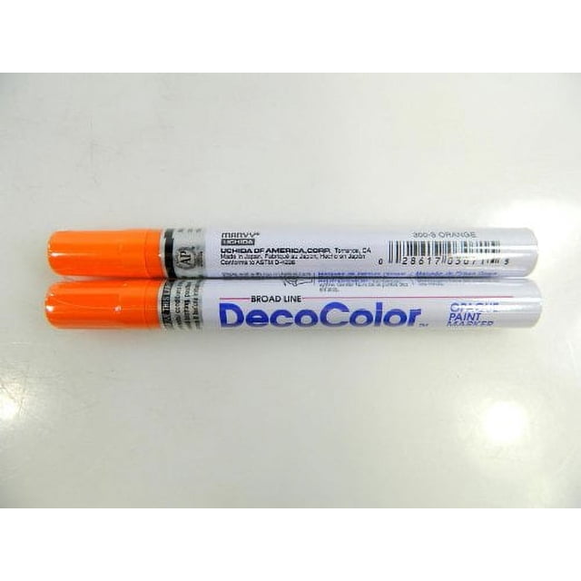 Two (2) Deco Color Marvy Uchida Broad Line Opaque Paint Marker (Orange ...