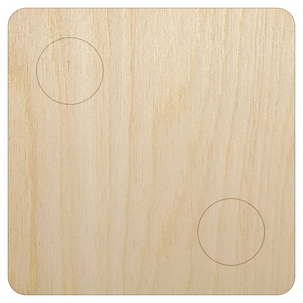 Two 2 Dice Die Wood Shape Unfinished Piece Cutout Craft DIY Projects ...