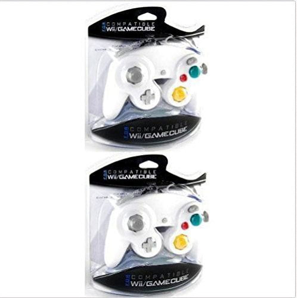 Two (2) GameCube / Wii Compatible Controllers Cirka Brand [White ...