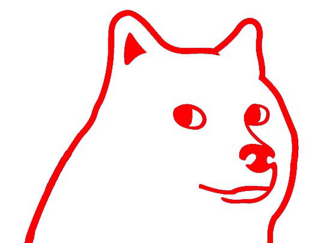 Two(2) Red Doge Meme Such Vinyl MUCH Car Decal Vinyl Window Wall ...