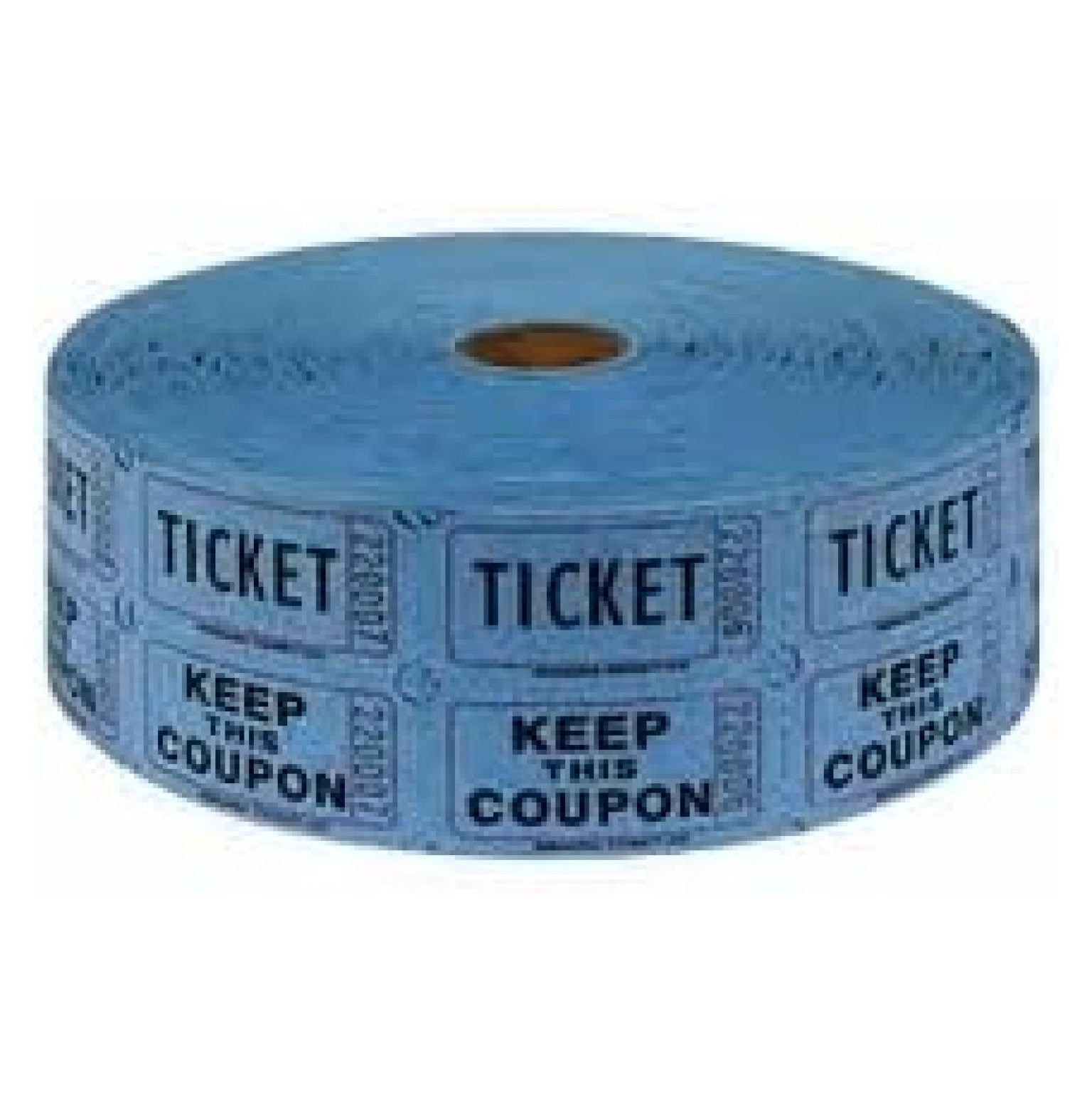 Two (2) Rolls of Two-part Blue Double Roll Raffle Tickets Totaling ...
