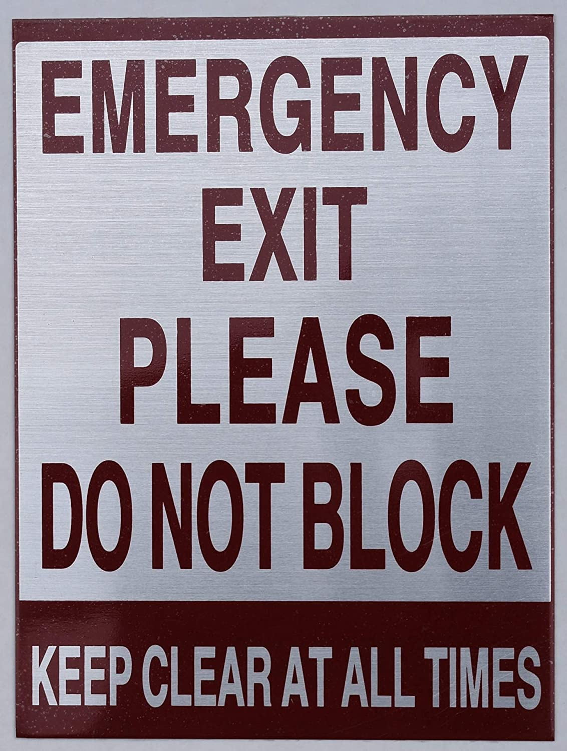 Two(2) Sign Emergency EXIT Please DO NOT Block Keep Clear at All Times ...