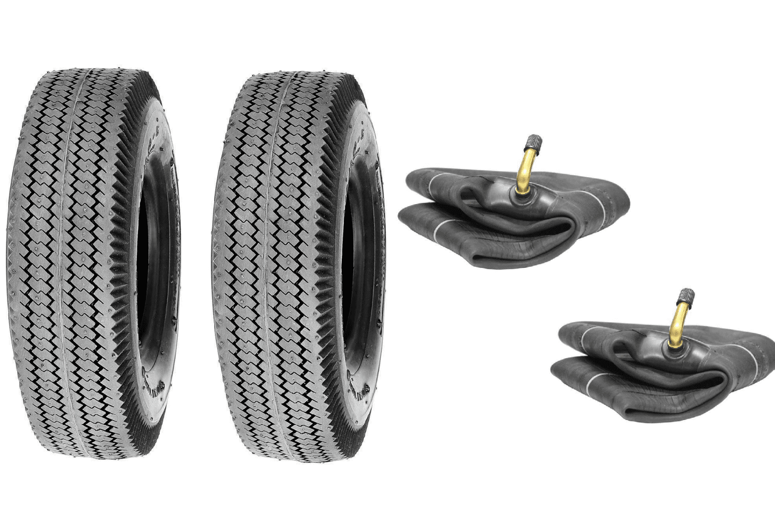 Two 4.10/3.50-4 410/350-4 Sawtooth 4 Ply Dolly Cart Go Kart W/tubes ...