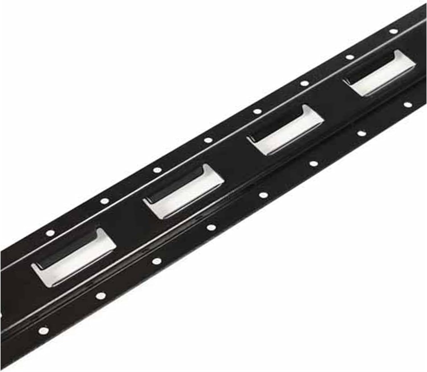 Two 4-ft E Track Tie-Down Rail, Black Powder Coated Steel ETrack ...