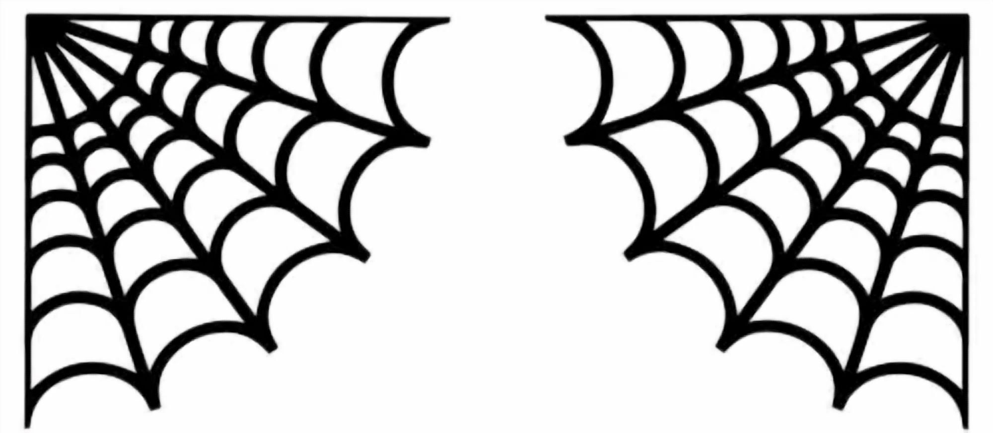 Two 5" Corner Spider Webs Black Vinyl Decals Car Truck Camper Laptop ...