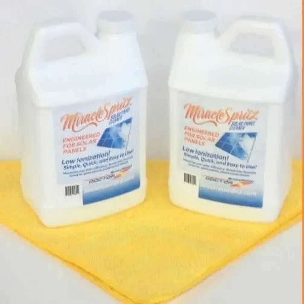 Two 64 ounce Gallon Solar Panel Cleaner by Miracle Spritz - Walmart.com