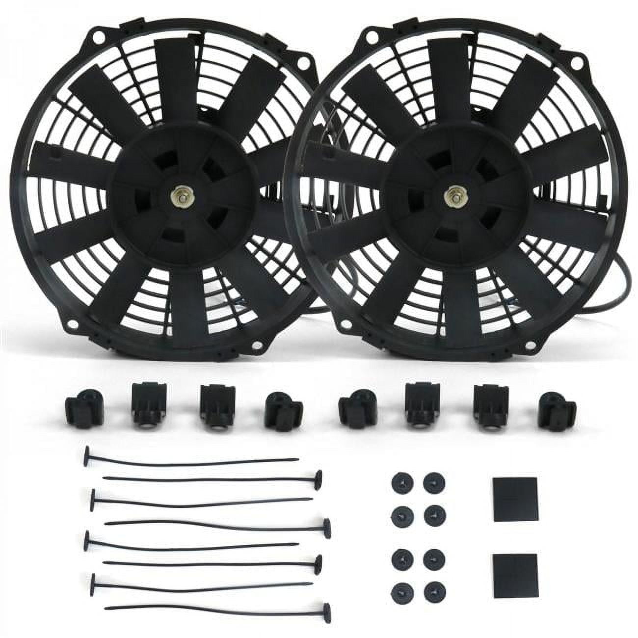 Two 9 in. 835 fCFM Fans with Fan Ties - Walmart.com