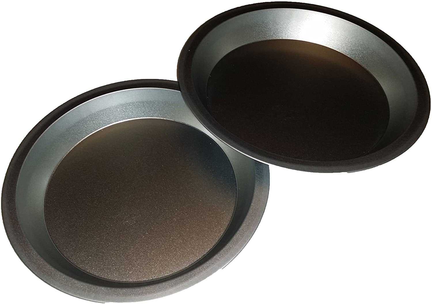 Two 9 inch Heavyweight Steel Pie Pans, Non-Stick, Even Heating for ...
