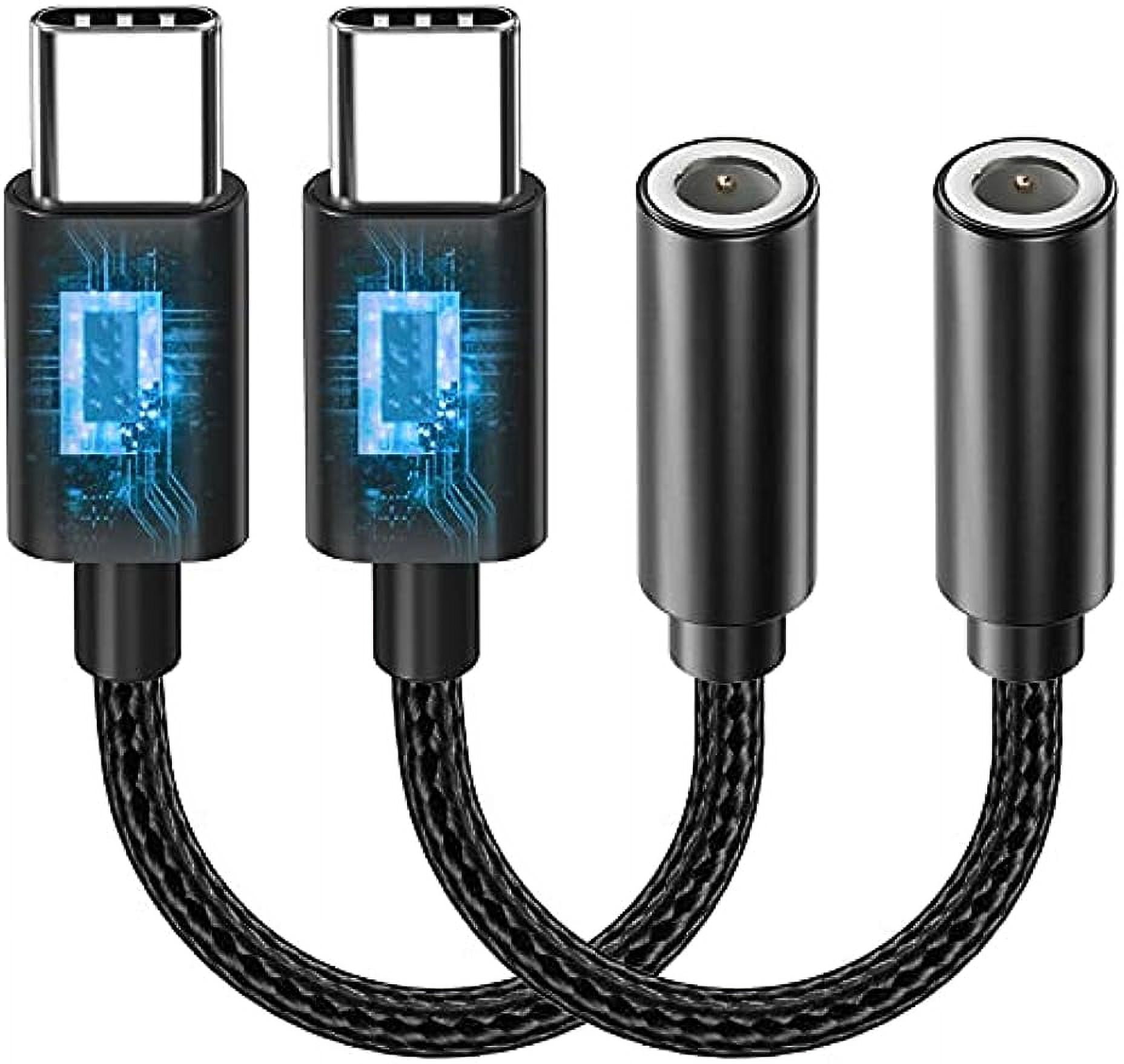 Two Adapters with USB-C and 3.5mm Jack for Type C Android Phones and ...