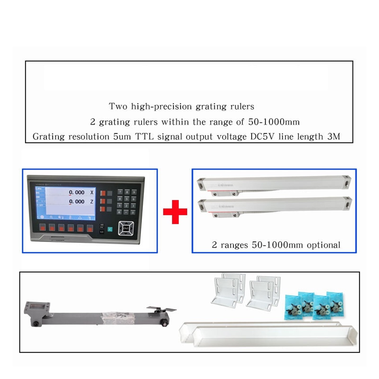 Two And Three Axis Lathe Milling Machine Lcd CNC Linear Scale Digital ...