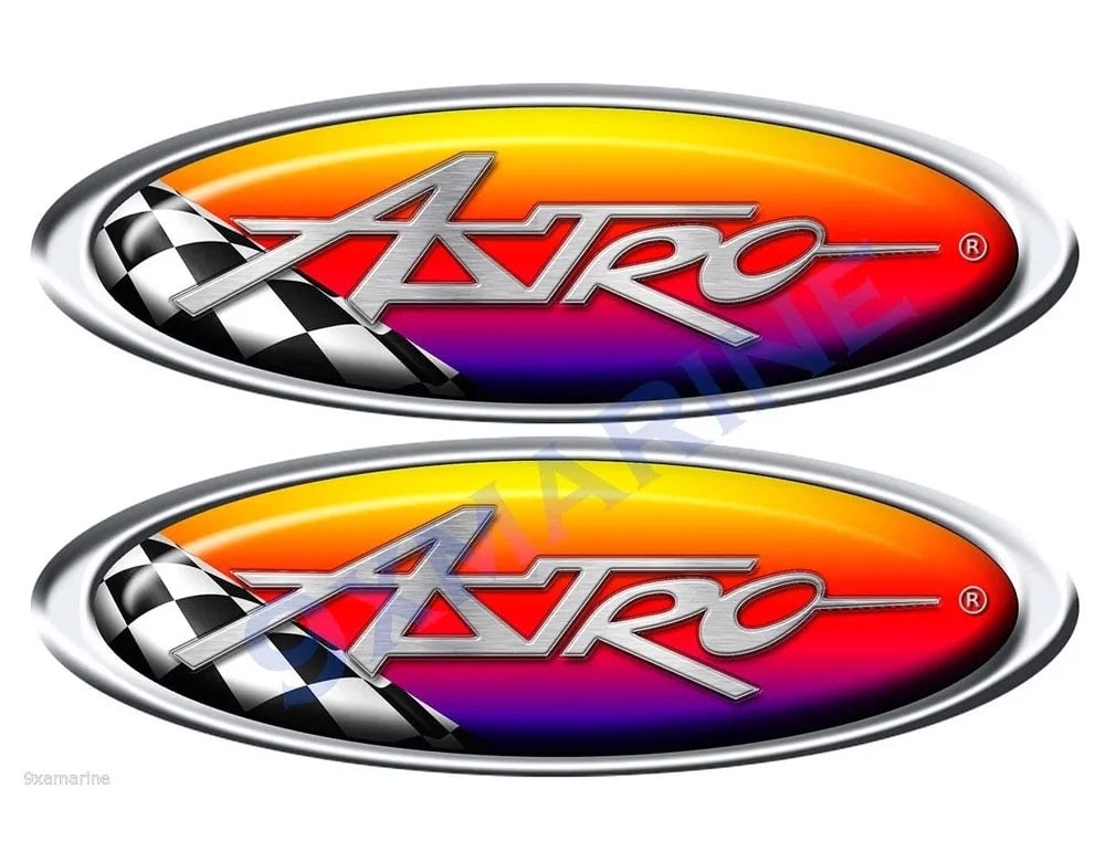 Two Astro Boat Oval Racing Stickers - Walmart.com