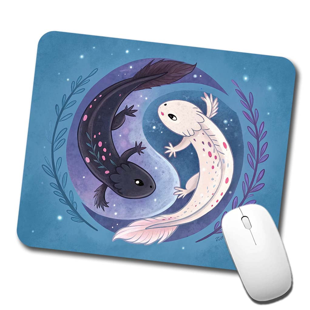 Two Axolotl Yin Yang Mouse Pad Low Profile Gaming Mat - Walmart.com