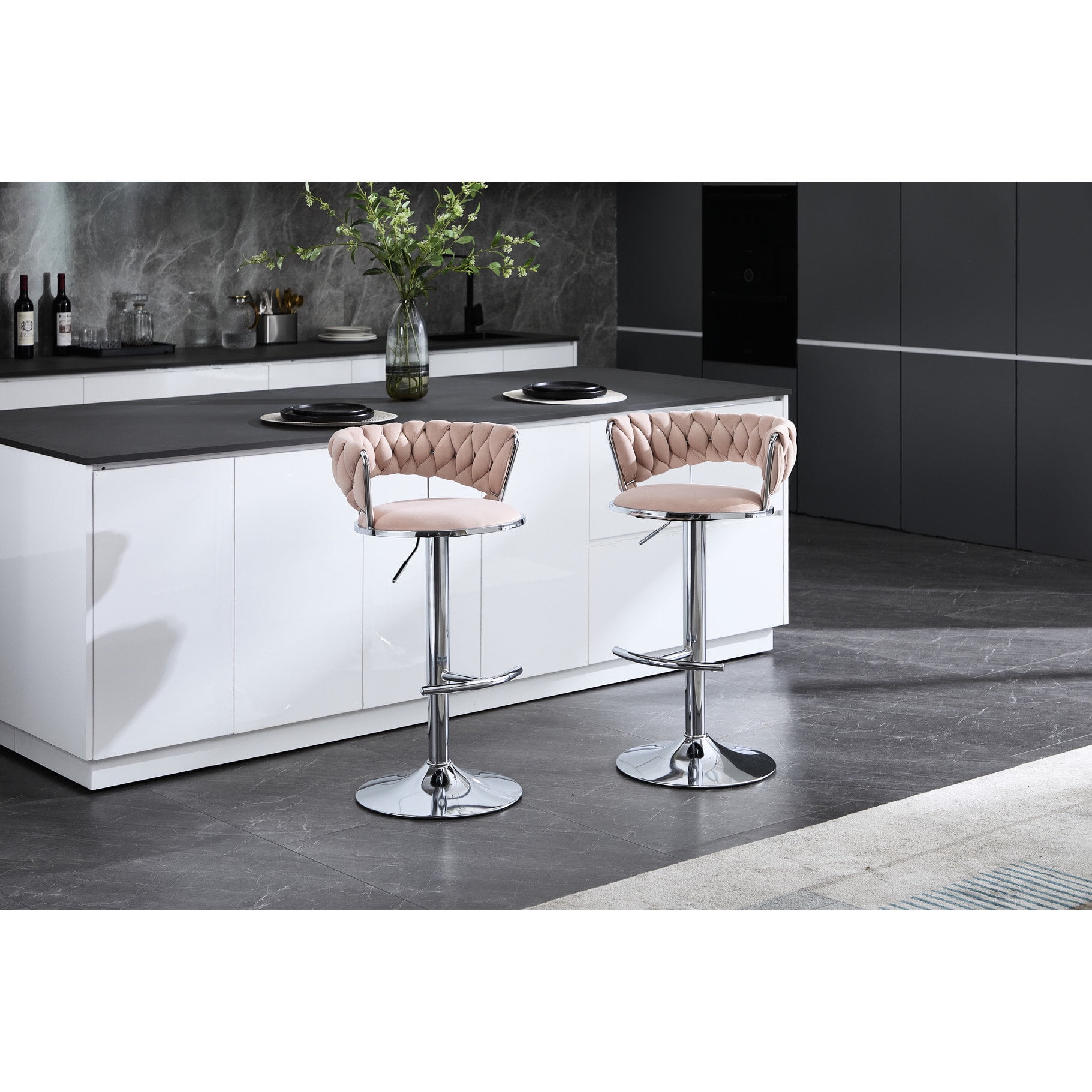 Two Bar Stools in One Set | Mechanical Lifting for Different Heights ...