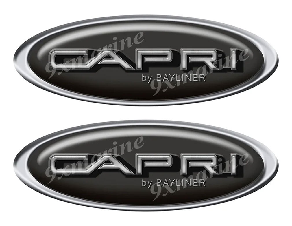 Two Bayliner Capri Classic Oval Stickers 10" long - Walmart.com