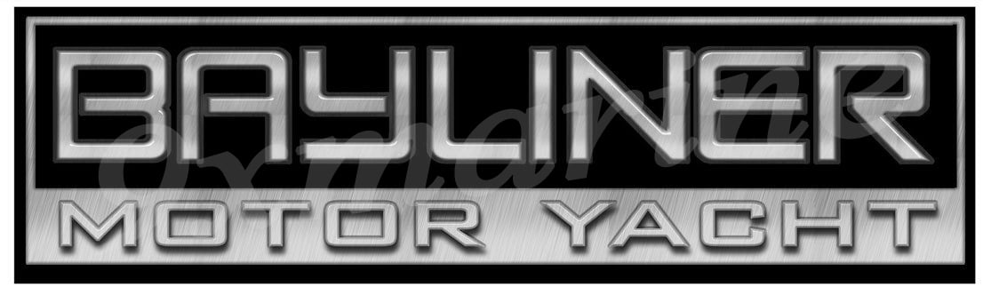 Two Bayliner Motor Yacht Stickers for Boat Restoration 10 Inch Long ...