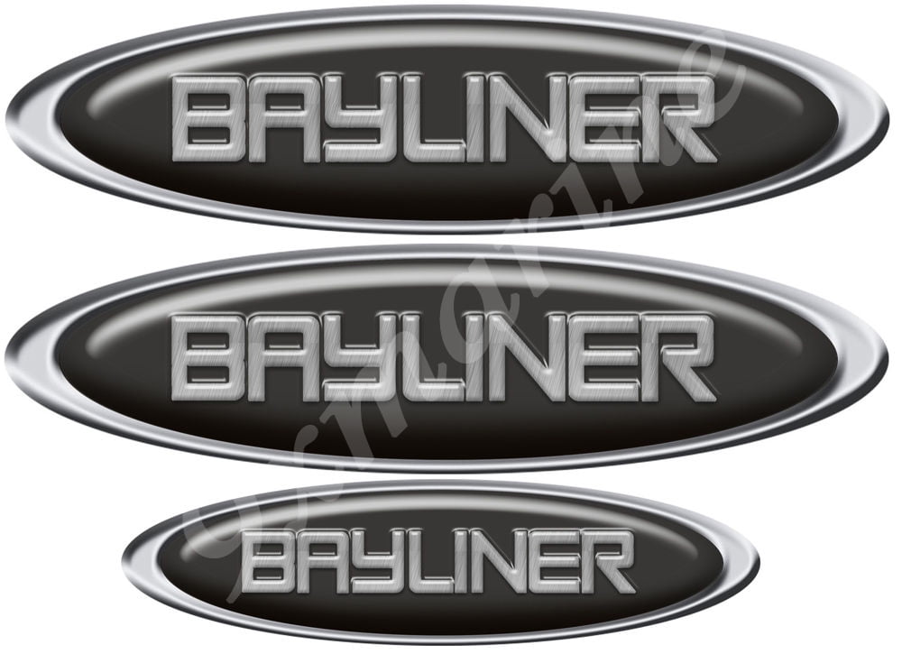 Two Bayliner oval stickers for boat restoration 10 inch long - Walmart.com