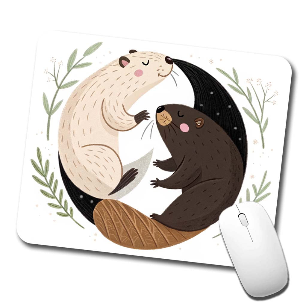 Two Beavers Yin Yang Cute Mouse Pad Low Profile Gaming Mat - Walmart.com