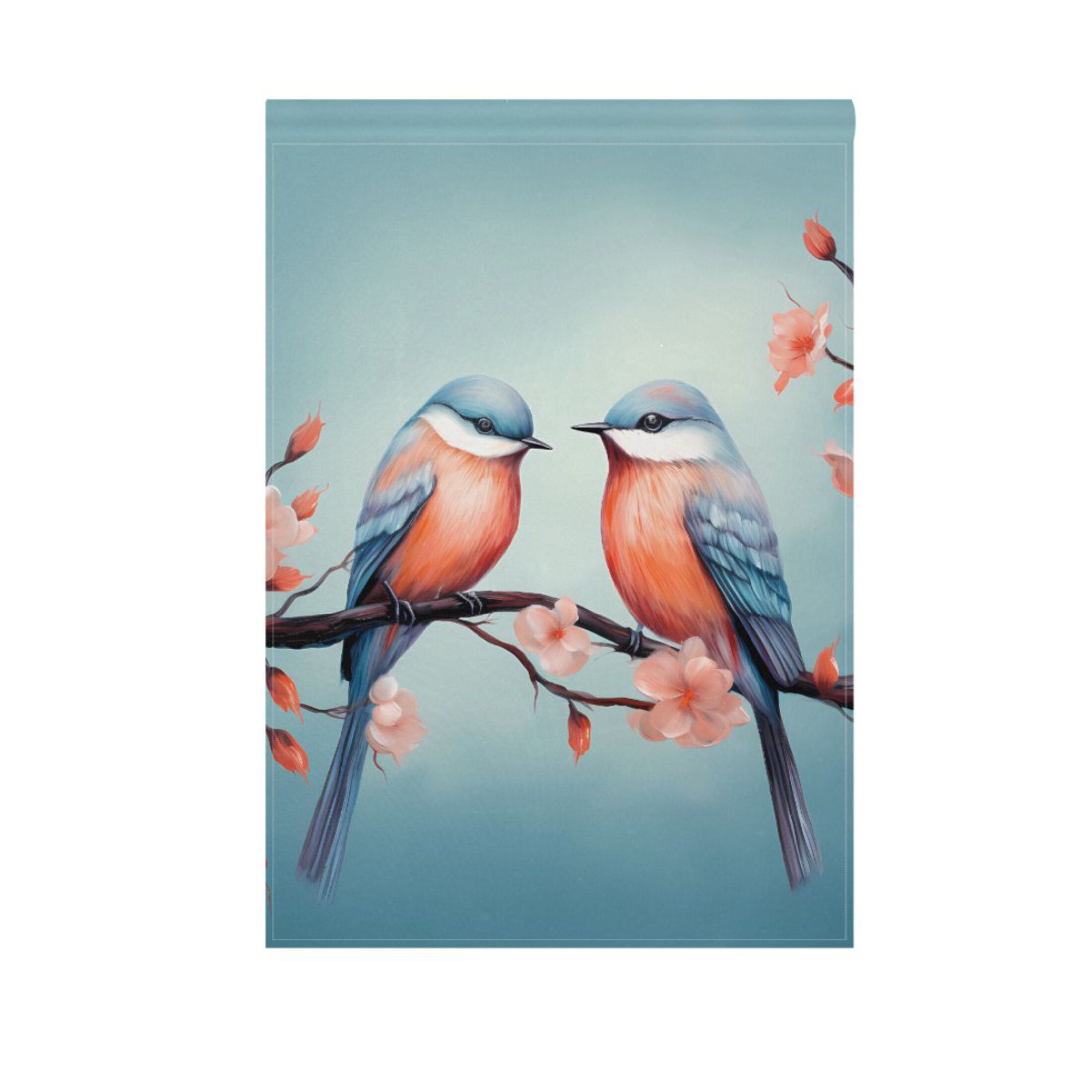 Two Birds on Branch Garden Flag House Banner Double Sided Outdoor Yard ...