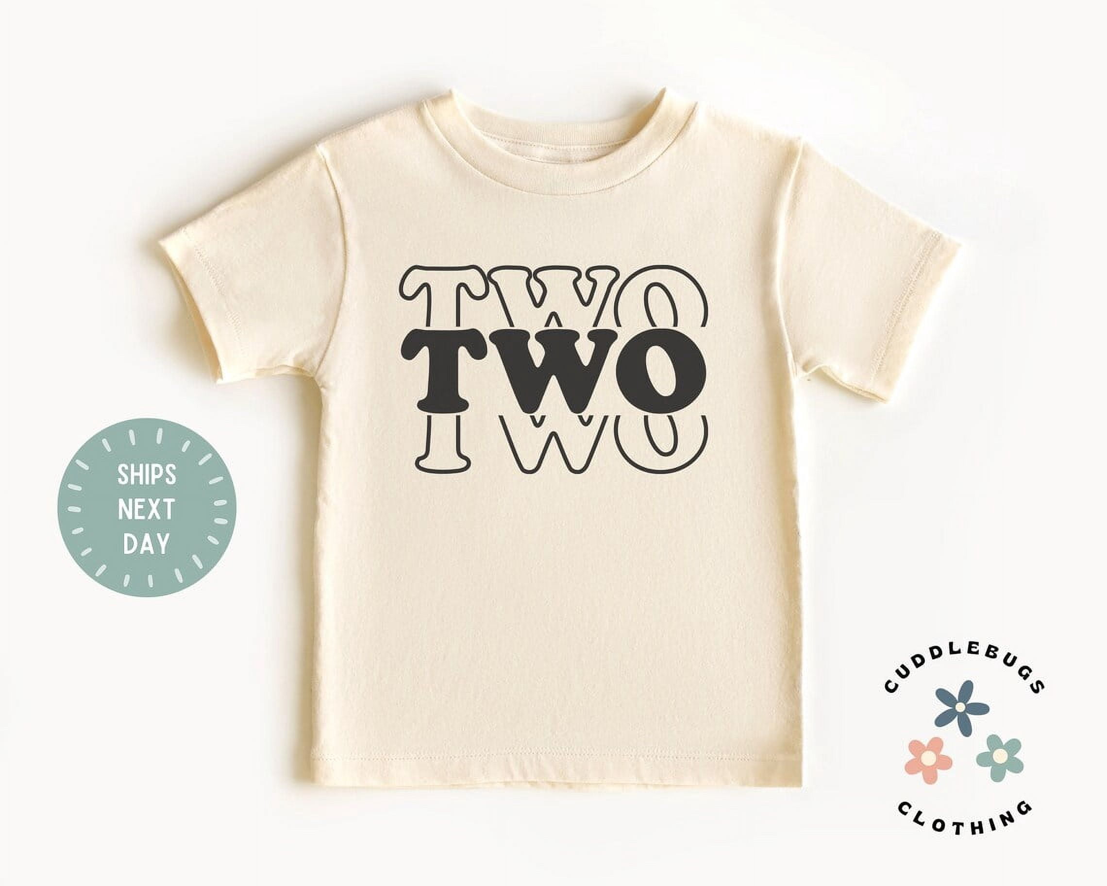 Two Birthday Shirt - - Retro Stacked Twos Unikids Second Birthday Shirt ...