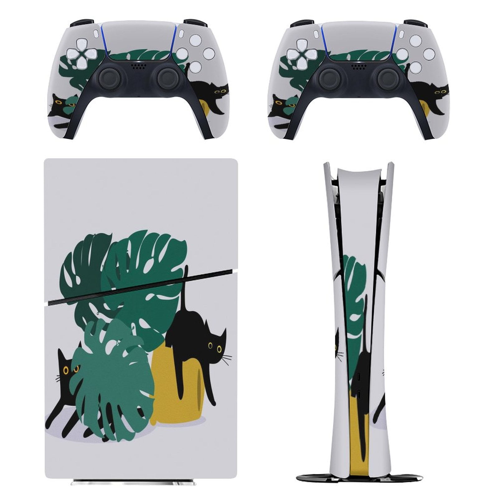 Two Black Cats PS5/PS5 Slim Digital Disc Skin Sticker For Console And ...