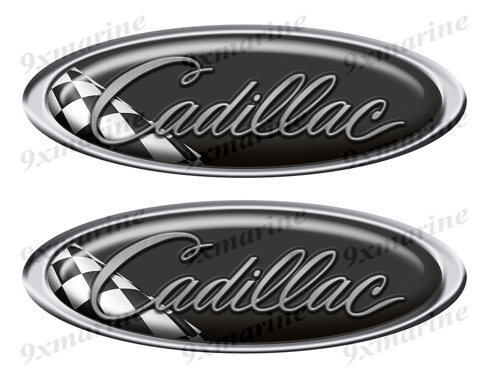 Two Cadillac Classic Oval Stickers 10" long - Walmart.com