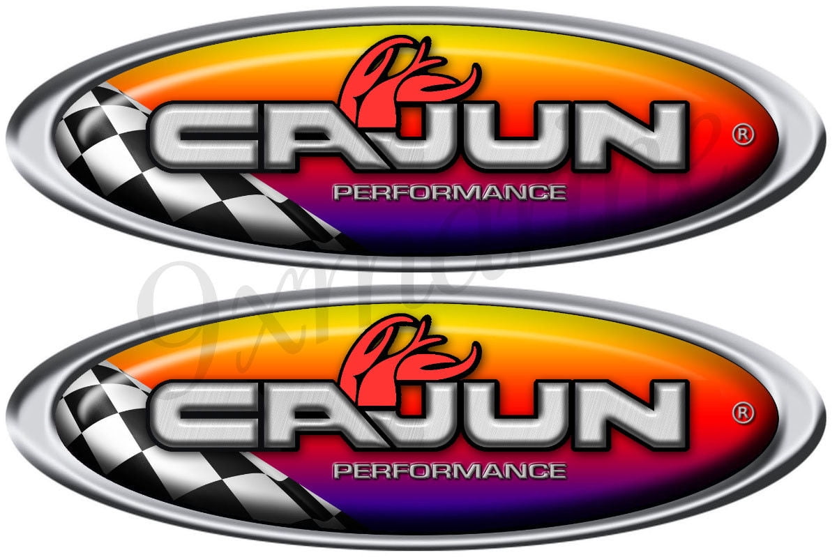 Two Cajun Boat Racing Oval Stickers - Walmart.com