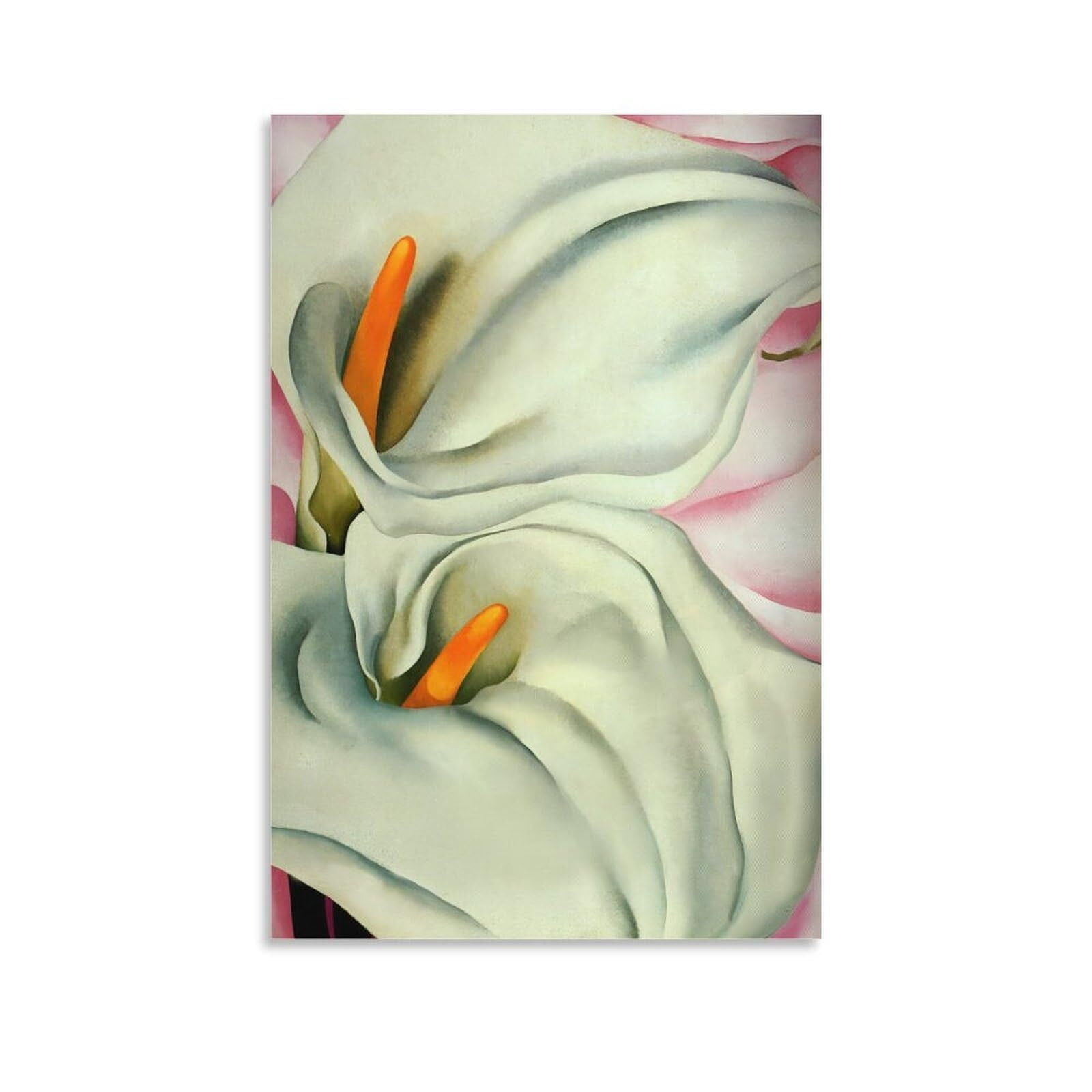 Two Calla Lillies On Pink 1928 By Georgia O'Keefe Canvas Prints Wall ...