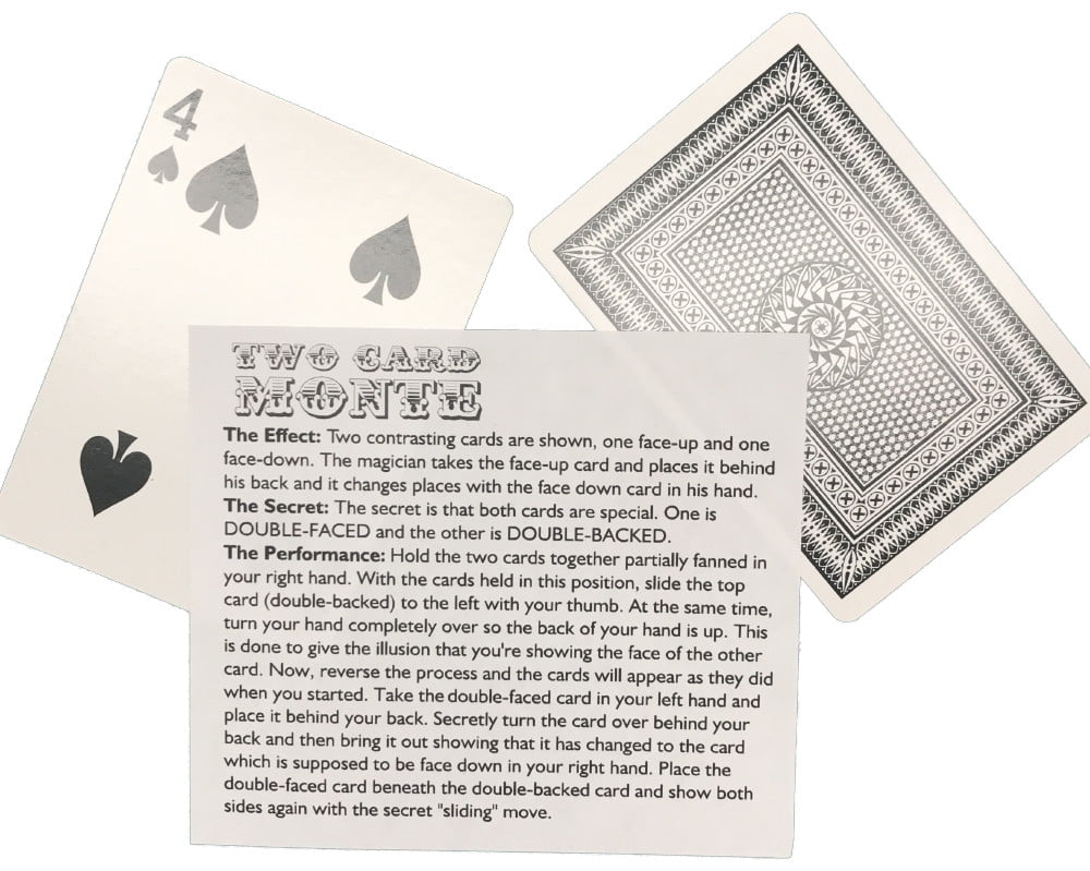 Two Card Monte - Poker Size - Amazing Card Trick - Walmart.com