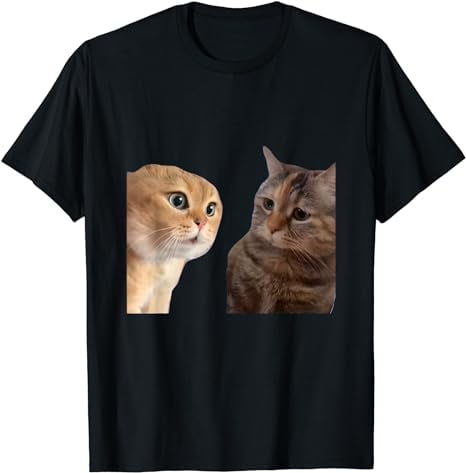 Two Cats Talking Meme Funny T-Shirt - Walmart.com