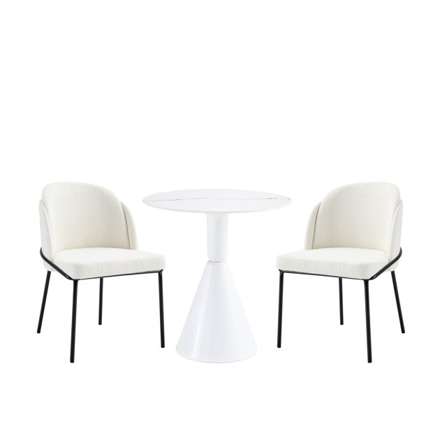 Two Chairs And Table - Curved High For Comfort, Breathable Fabric ...