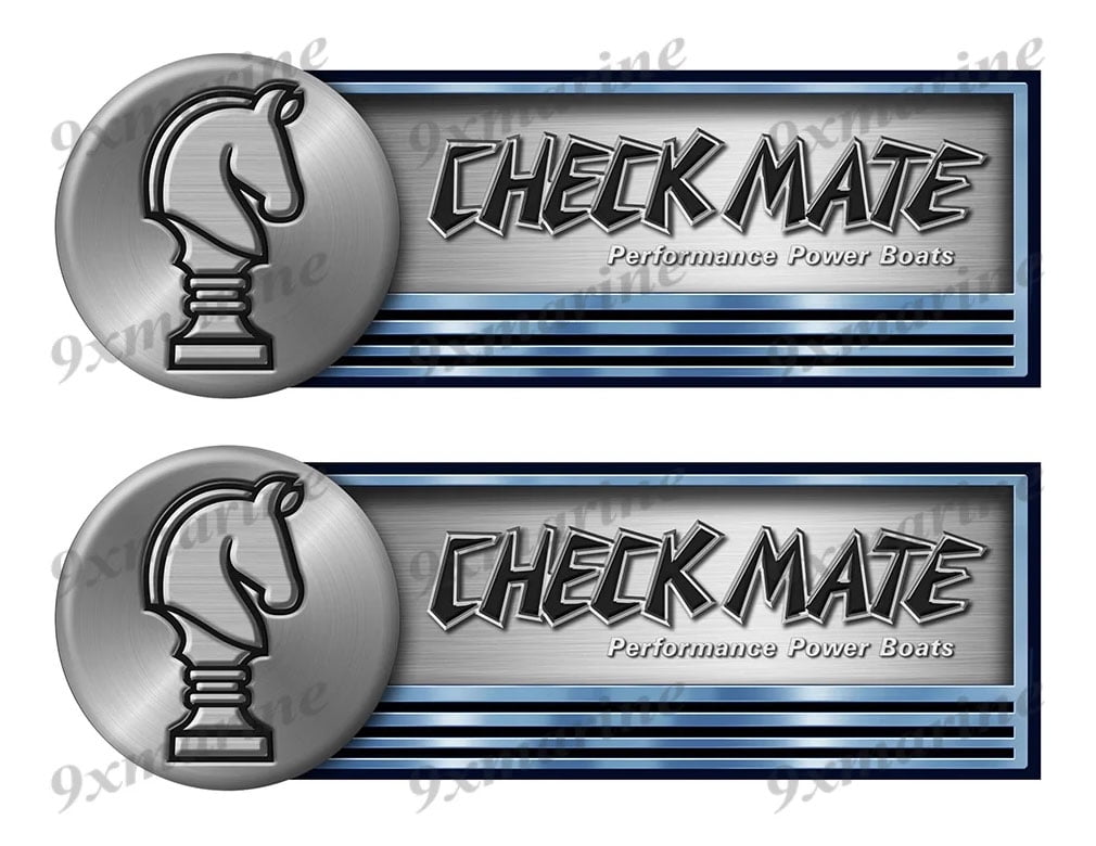 Two Checkmate 70s Stickers for Boat Restoration - 10" long each ...