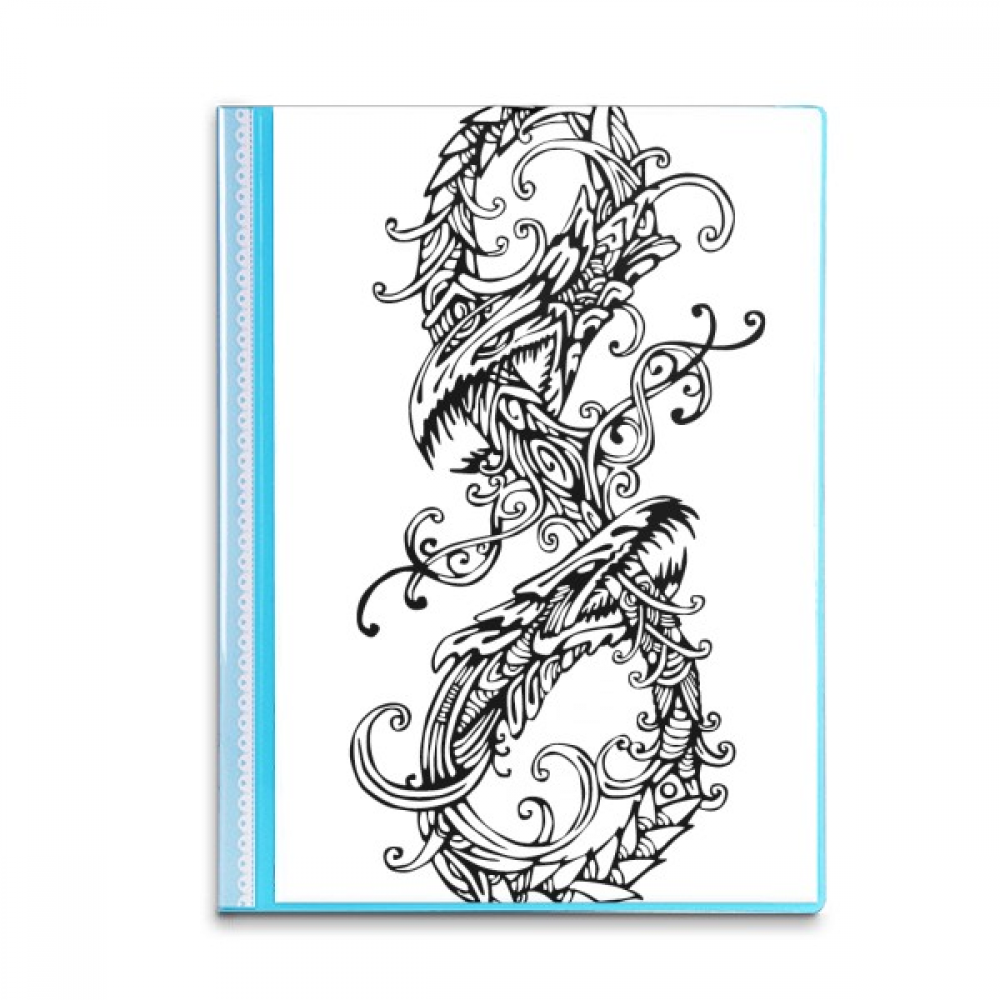Two Chinese Dragon Animal Book Sheet Protectors Portfolio Binder Folder ...