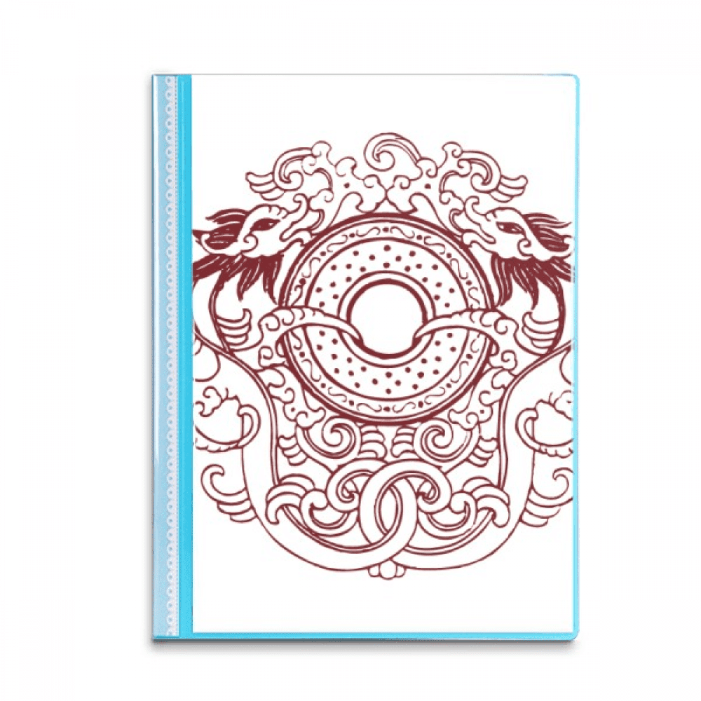 Two Chinese Dragon Animal Portrait Book Sheet Protectors Portfolio ...