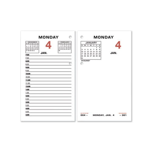 Two-Color Desk Calendar Refill 3.5 x 6, 2022 - Walmart.com