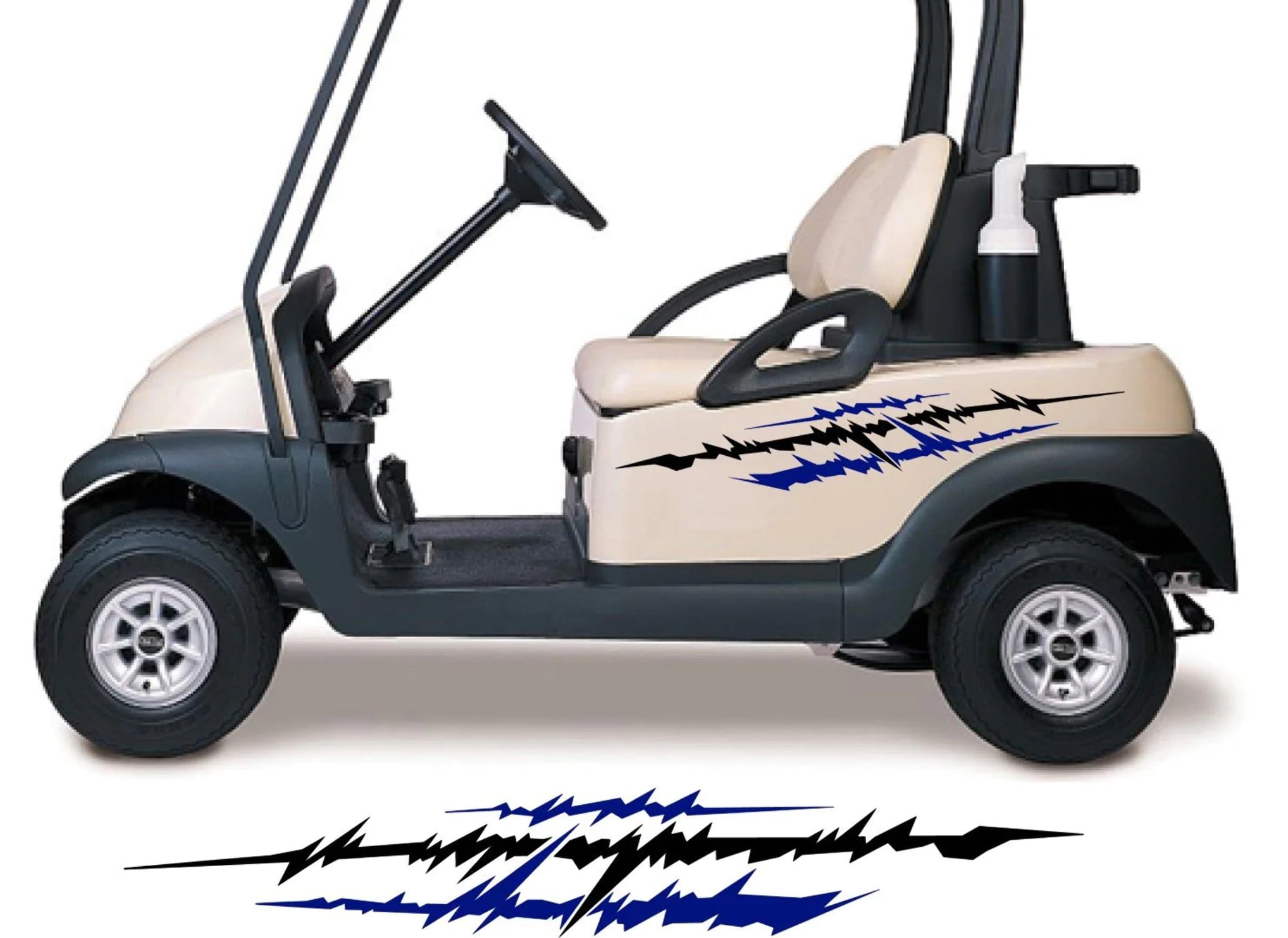 Two Color Golf Cart Decals Accessories Go Kart Stickers Side by Side ...